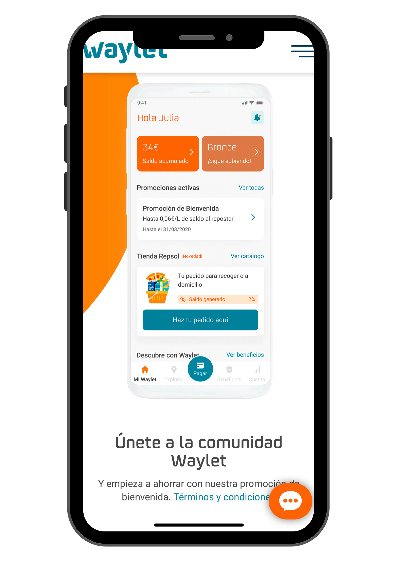 Instrucciones de descarga WAYLET Área de servicio LA RETAMA